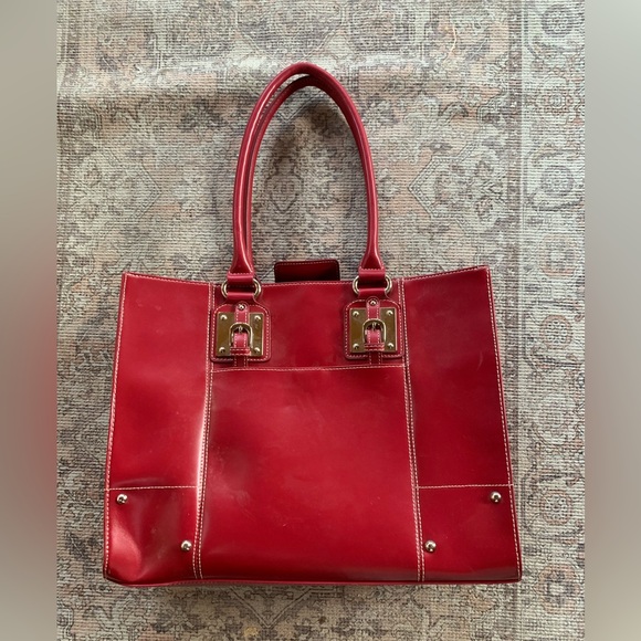 Wilsons Leather | Bags | Wilsons Leather Red Large Bag Purse Handbag ...
